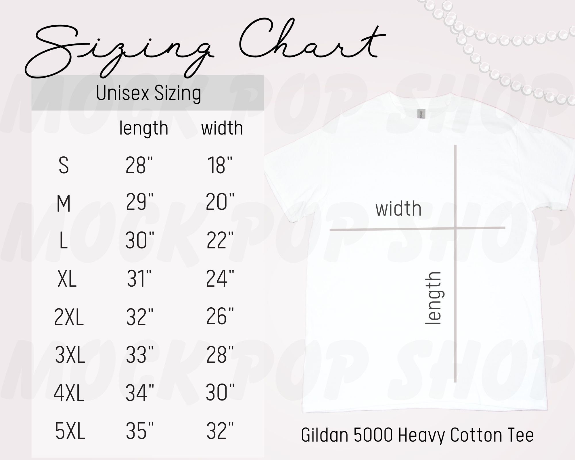 Gildan 5000 Editable Size Chart Color Chart Bundle - Etsy