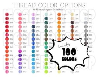 New Brothread Color Chart: Embroidery Thread Inventory (editable Canva ...