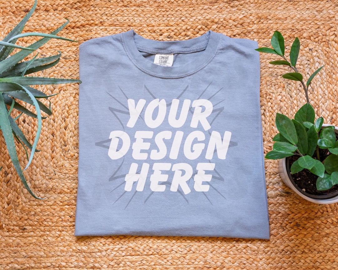 Granite Comfort Colors 1717 Mockup Granite C1717 Shirt Mockup Granite ...