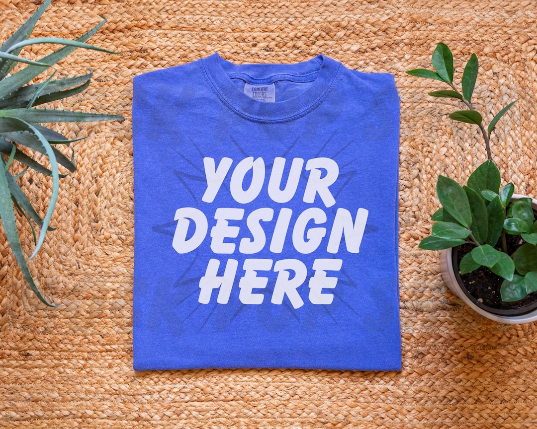 Periwinkle Comfort Colors 1717 Mockup Periwinkle C1717 Shirt Mockup ...