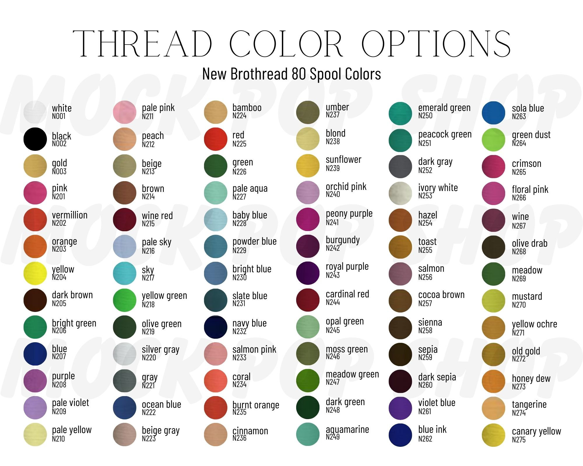 New Brothread 40 + 80 Thread Colors Editable Embroidery Thread Color ...