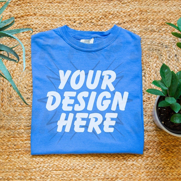 Comfort Colors Mystic Blue Mockup - Etsy