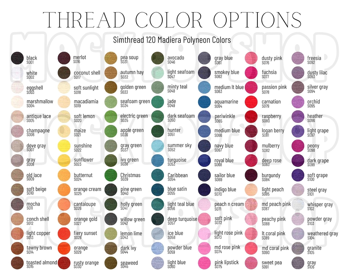 Simthread 120 Thread Madiera Color Options Editable Color Chart Canva ...
