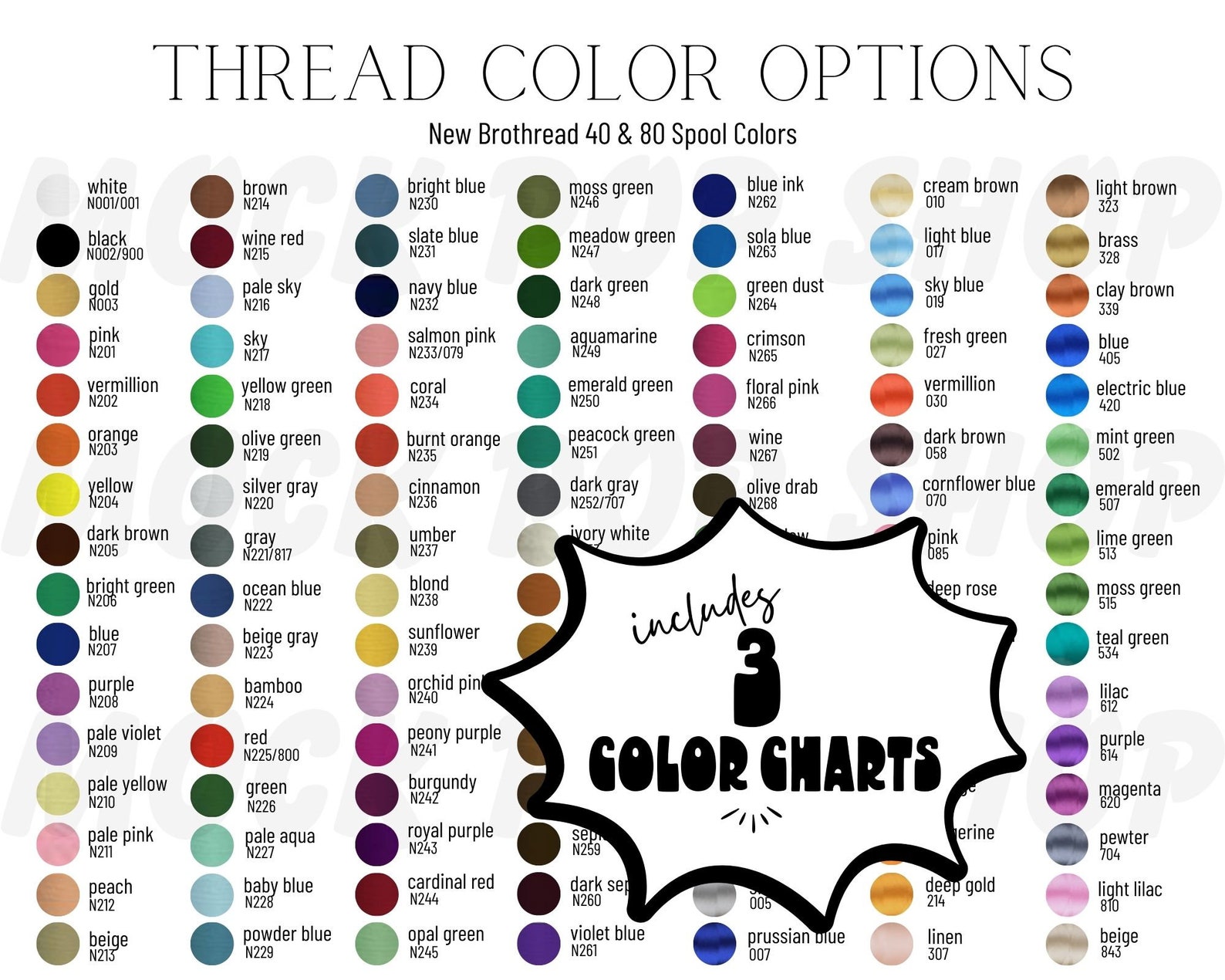 New Brothread 40 Brother + 80 Janome Thread Colors Editable Embroidery ...