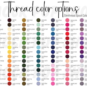 Simthread Thread Spool Color Options Editable Color Chart Canva ...