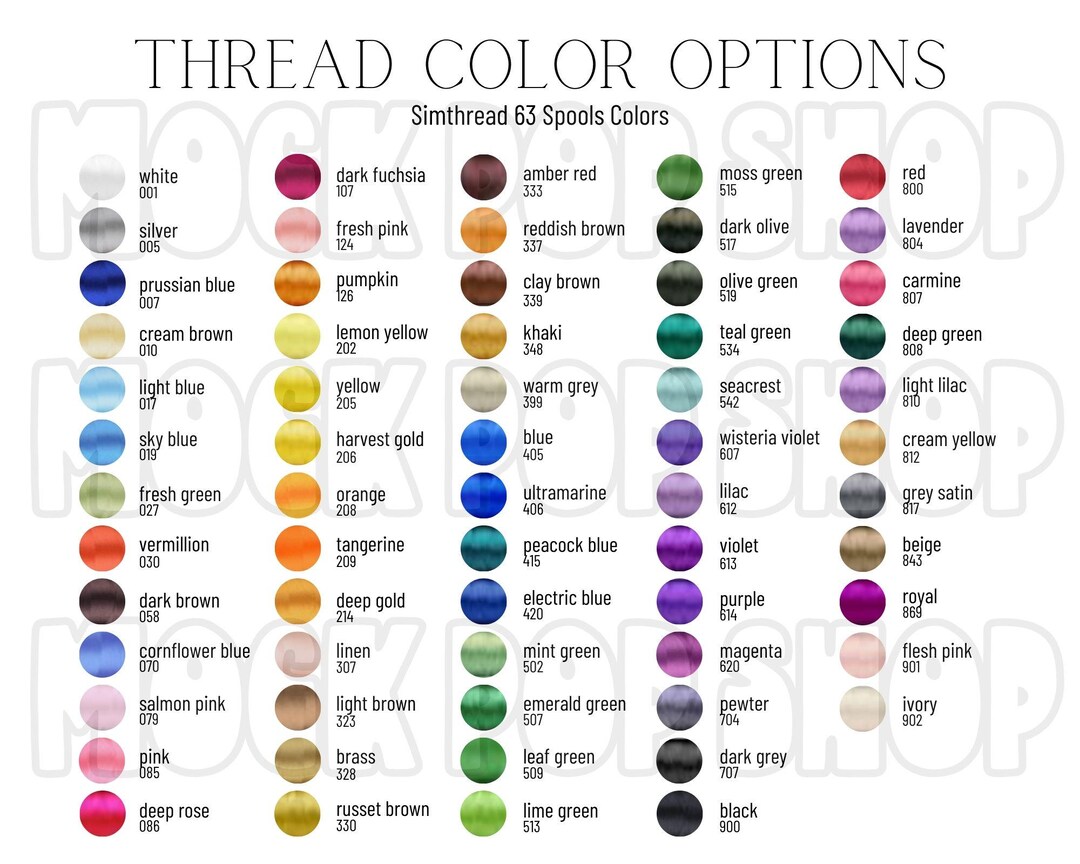 Simthread 63 Thread Brother Color Options Editable Color Chart Canva ...