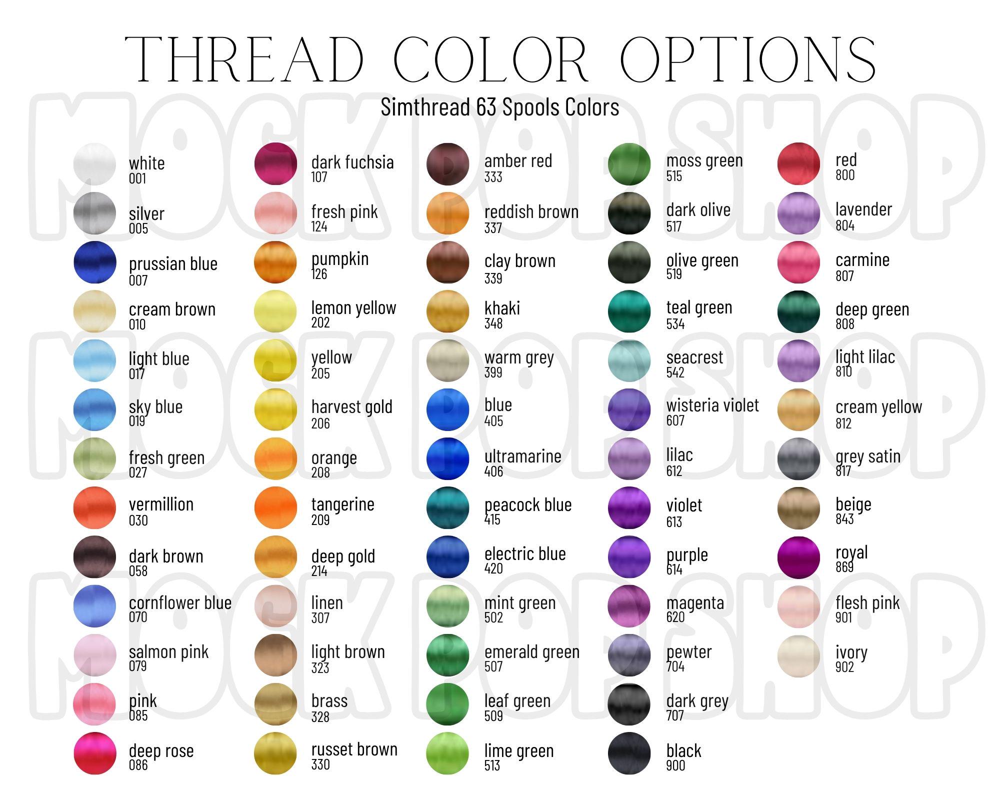 Simthread 63 Thread Brother Color Options Editable Color Chart Canva ...