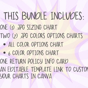 Comfort Colors 6014 Size Chart Color Chart Editable Canva Template ...