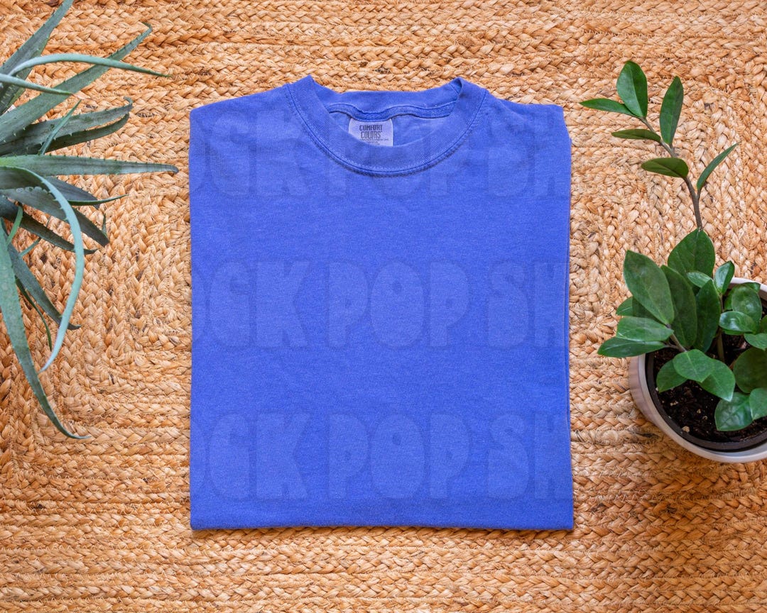 Periwinkle Comfort Colors 1717 Mockup Periwinkle | C1717 Shirt Mockup ...