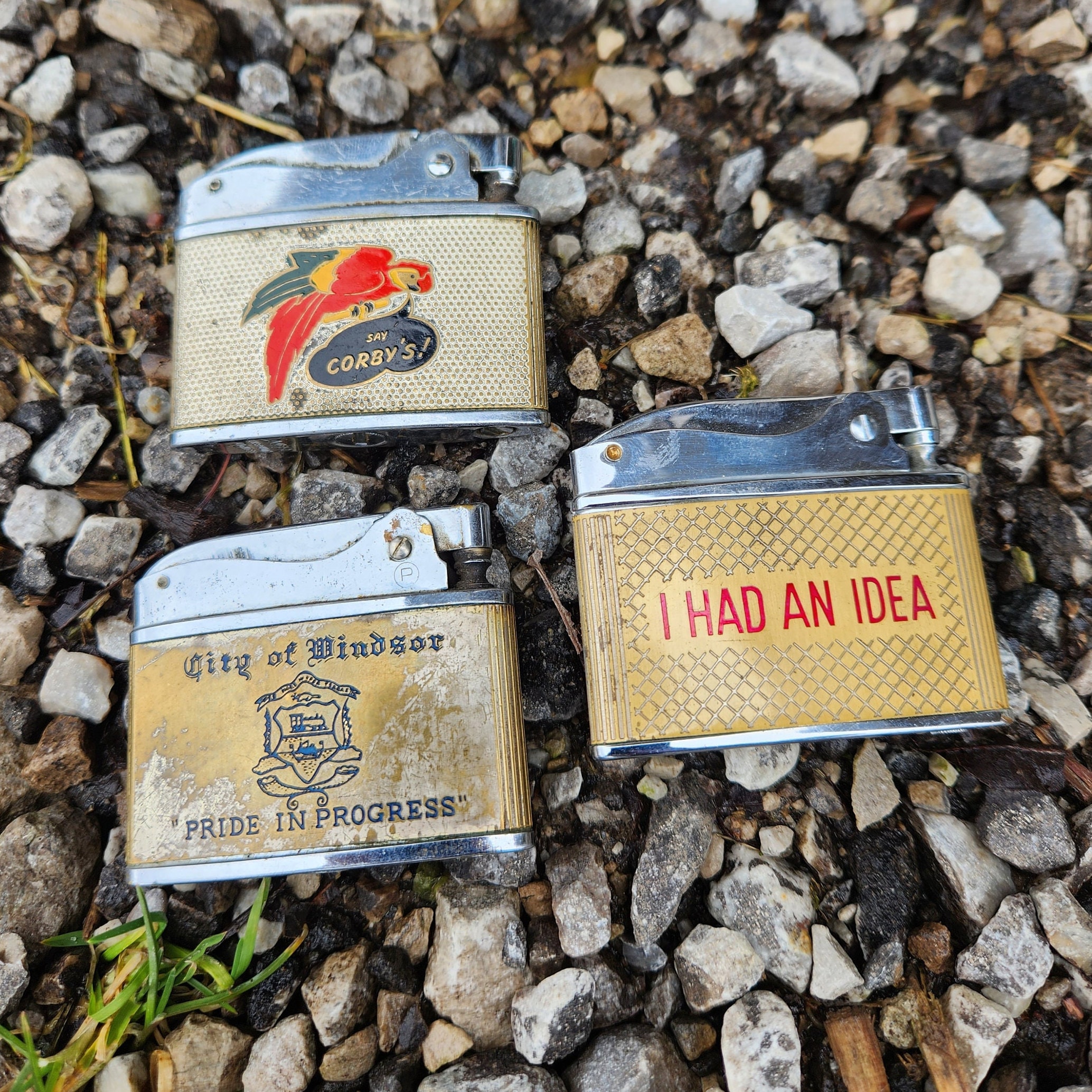 3 Vintage Cigarette Lighters - Etsy