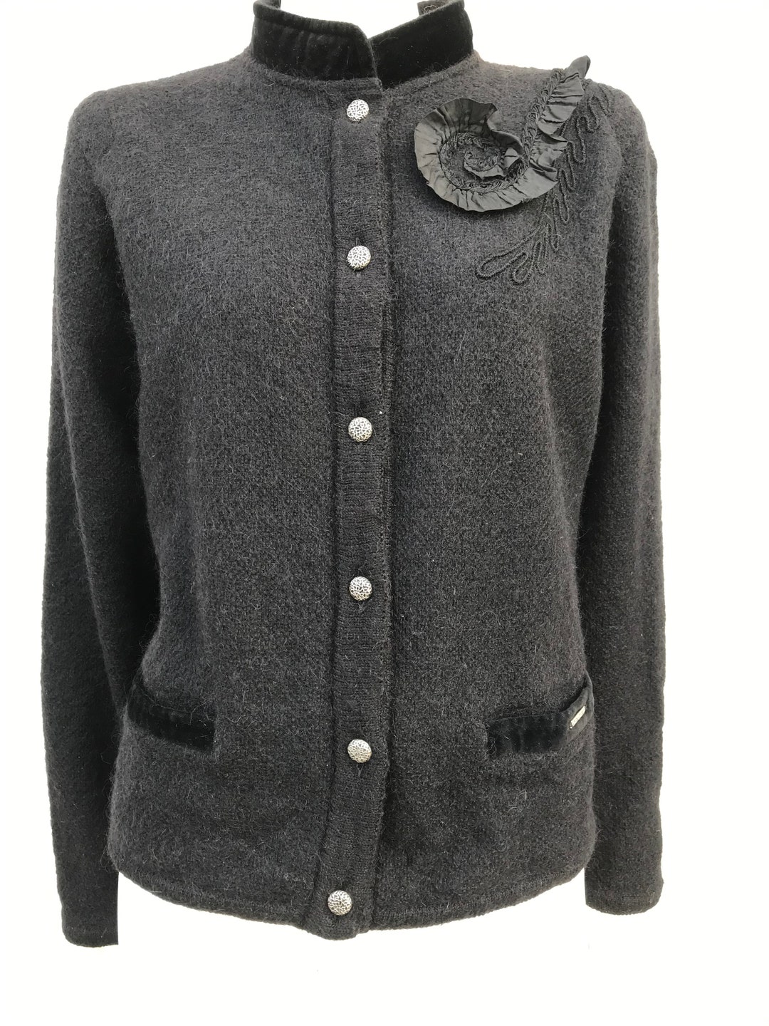 Vintage 90s GEIGER Wool Cardigan Austrian Tyrol Wool Trachten Jacket ...