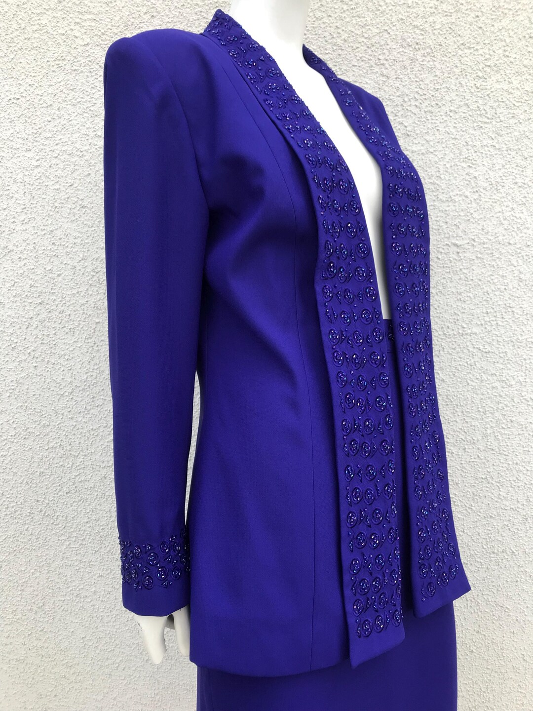 Vintage 1990's Stella Louise for KB Blazer & Skirt 2 Piece Set Violet ...