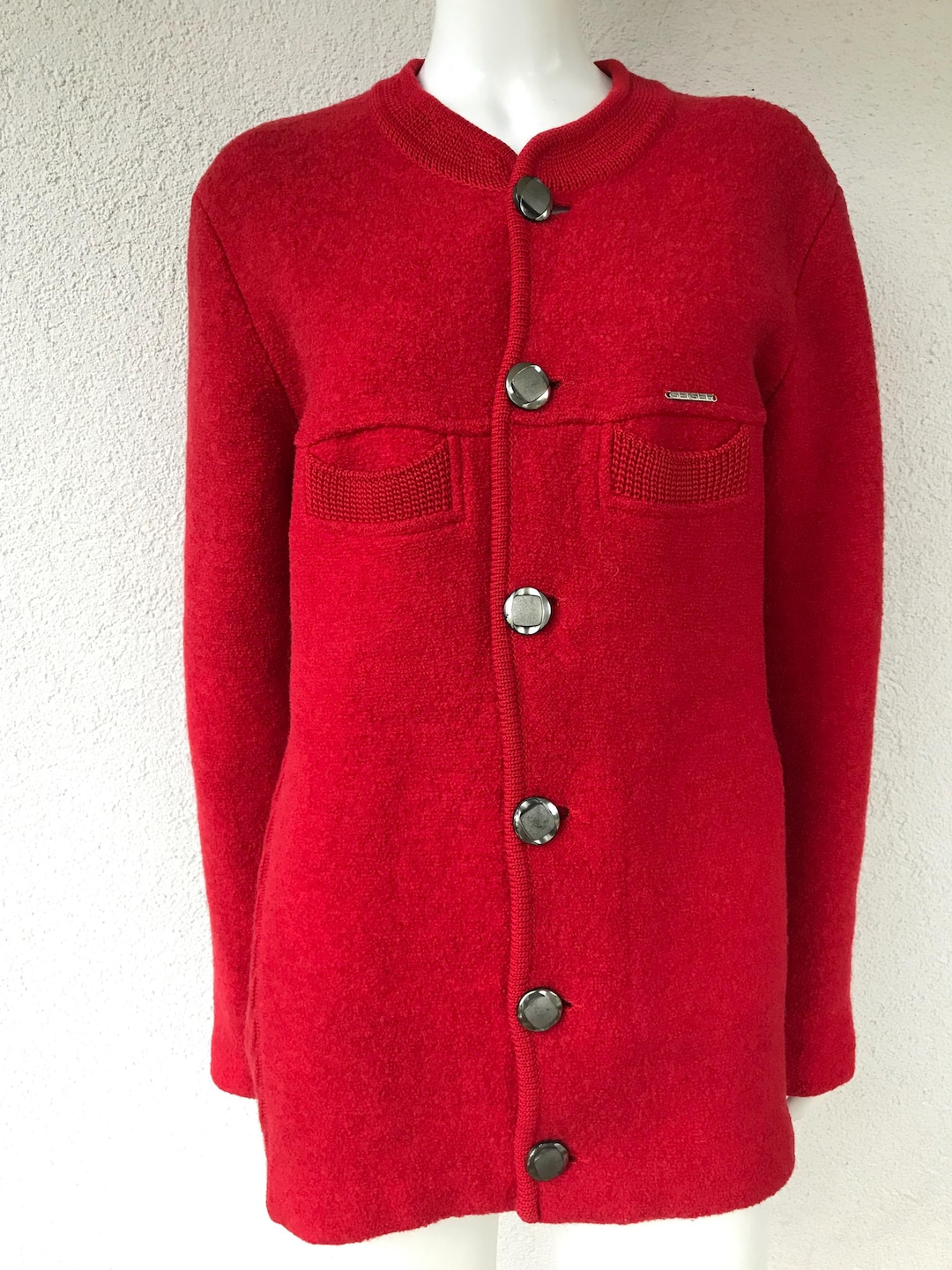 Vintage Pure New Wool GEIGER Sweater Jacket Wool Cardigan Austrian ...