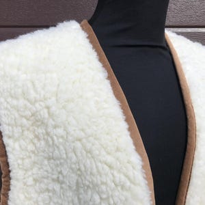 Vintage Woolmark White Cream Natural Gilet Merino Lambwool Sheep Wool ...