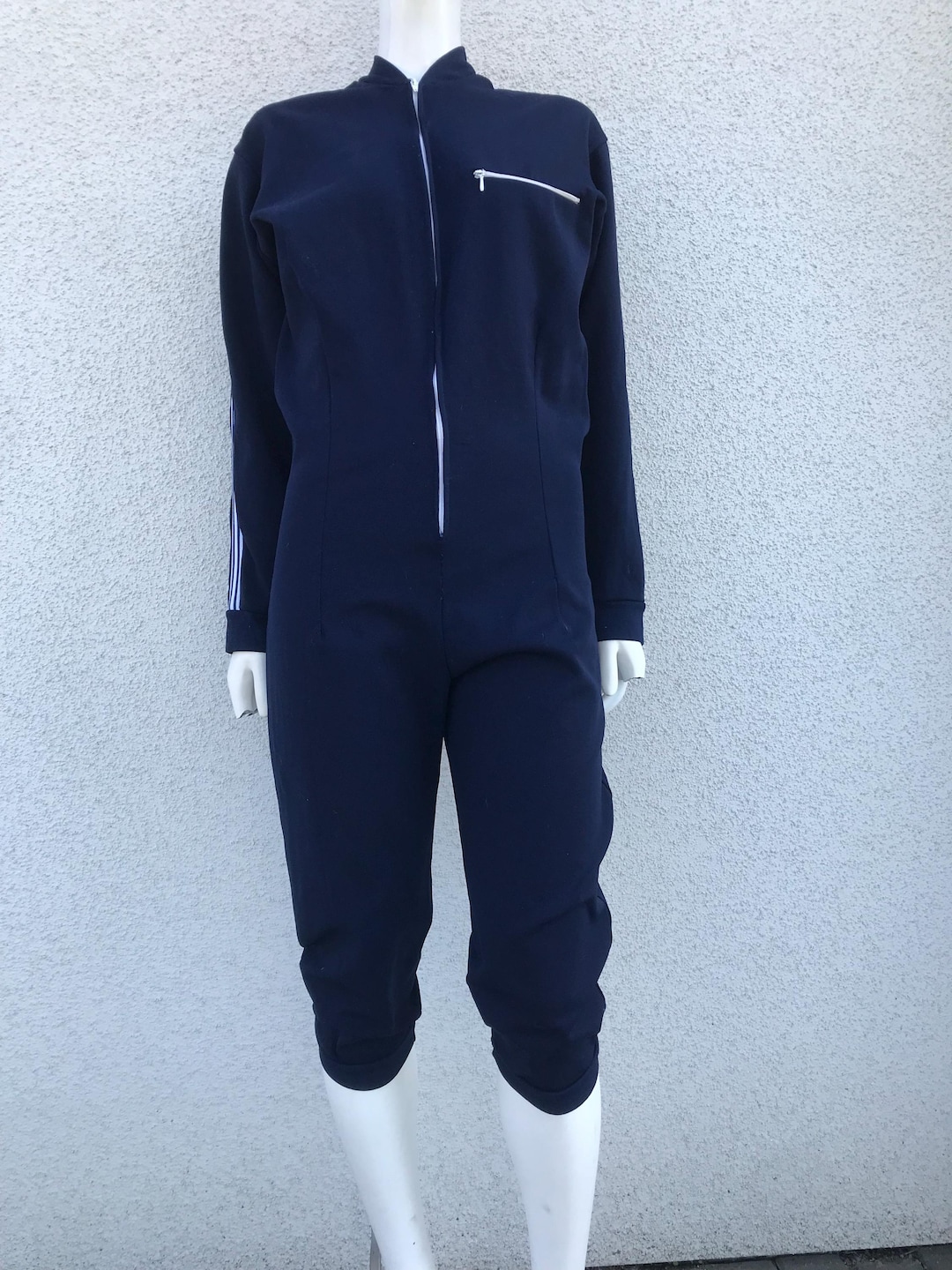 Vintage 70s Tricot Knit One Piece Ski Suit HELANCA Retro Winter Sports ...