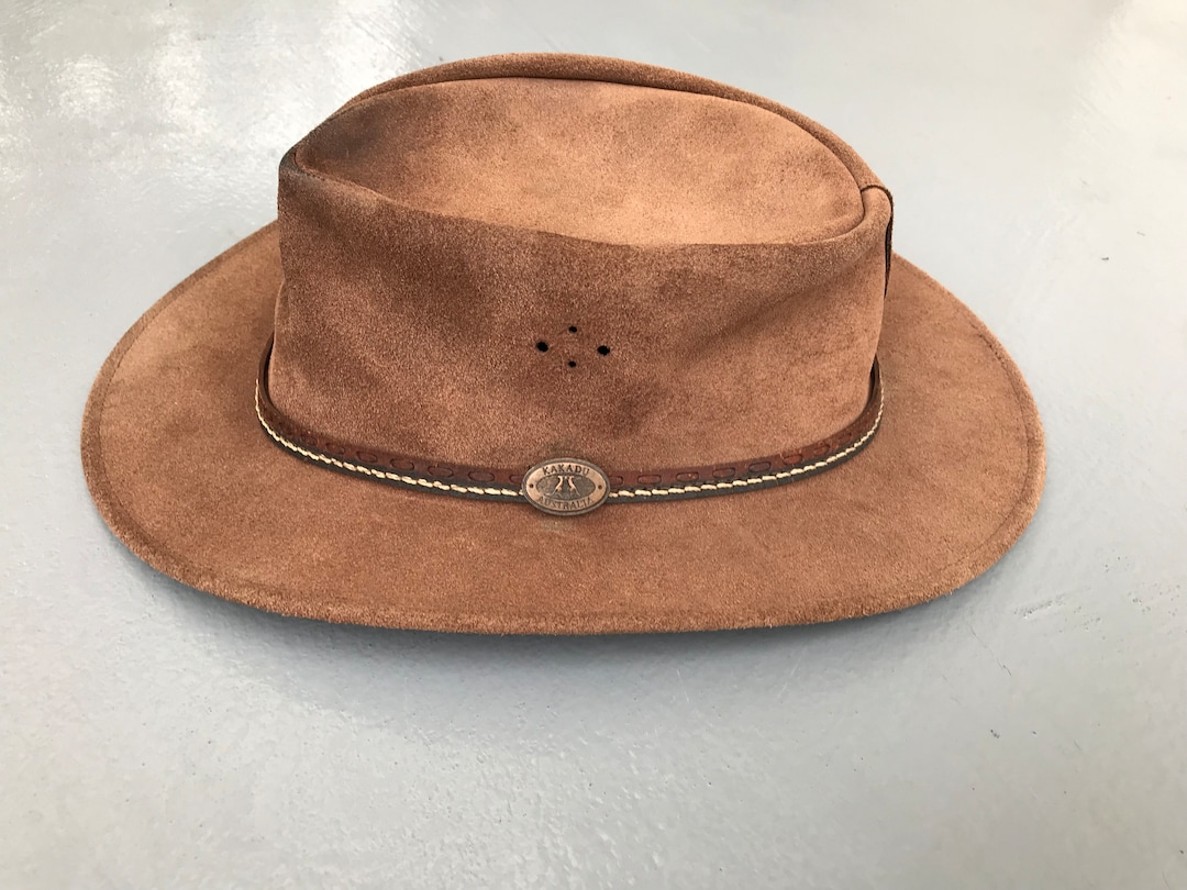Vintage Kakadu Traders Australia Outback Hat Shapeable Into Leather ...