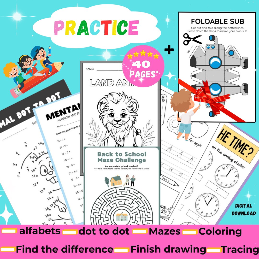 Activities for Kids 40+ Activities Coloring Pages Educational and Fun ...