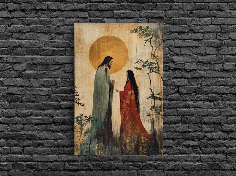 Noli Me Tangere Christ and Mary Magdalene Framed Canvas Print ...