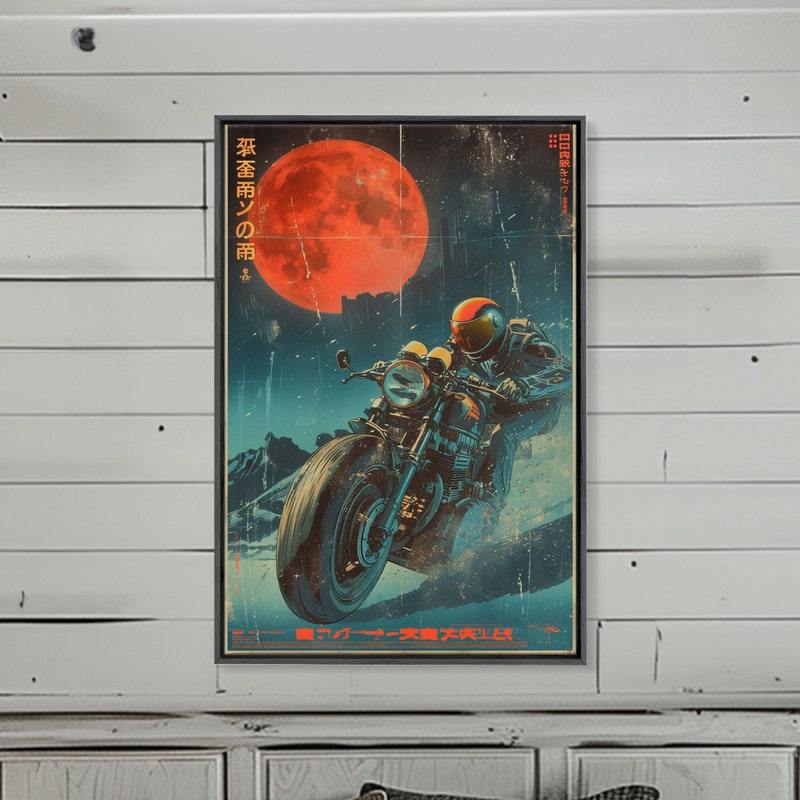 Motorcycle Poster - Etsy
