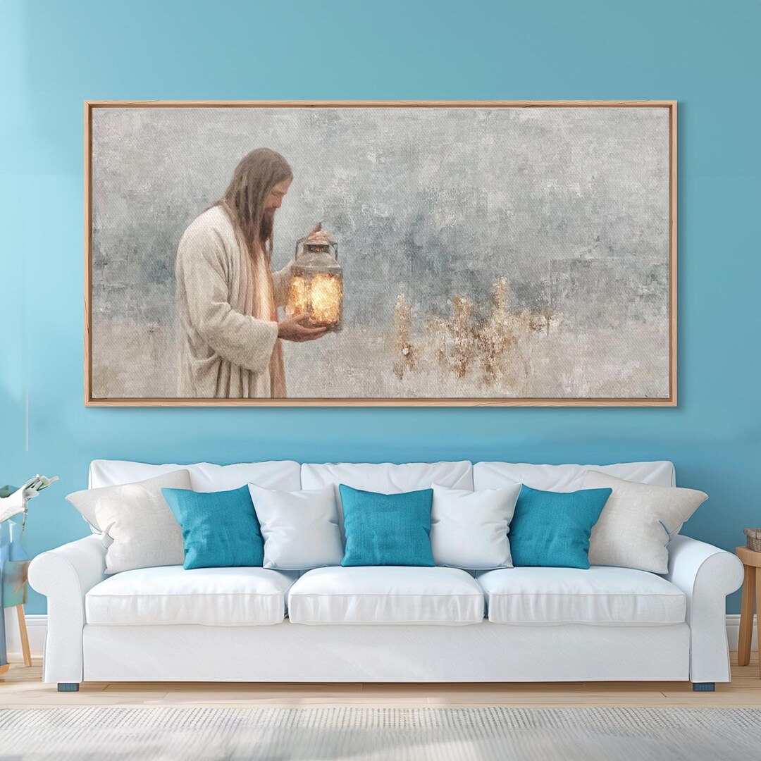 Guiding Ember | Framed Canvas Print | Christian Wall Art | Jesus ...