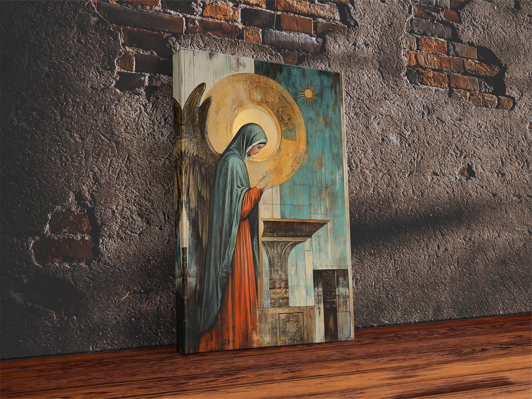 Annunciation Feast of the Incarnation Framed Canvas Print - Elegant Art ...