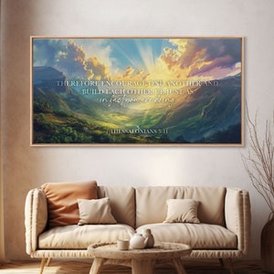 1 Thessalonians 5:11 Scripture Wall Art, Bible Verse Print, Christian ...