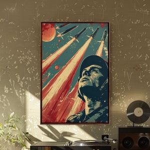 Atomic Age Retro Propaganda Comic Book Wall Art, Framed and Printed ...