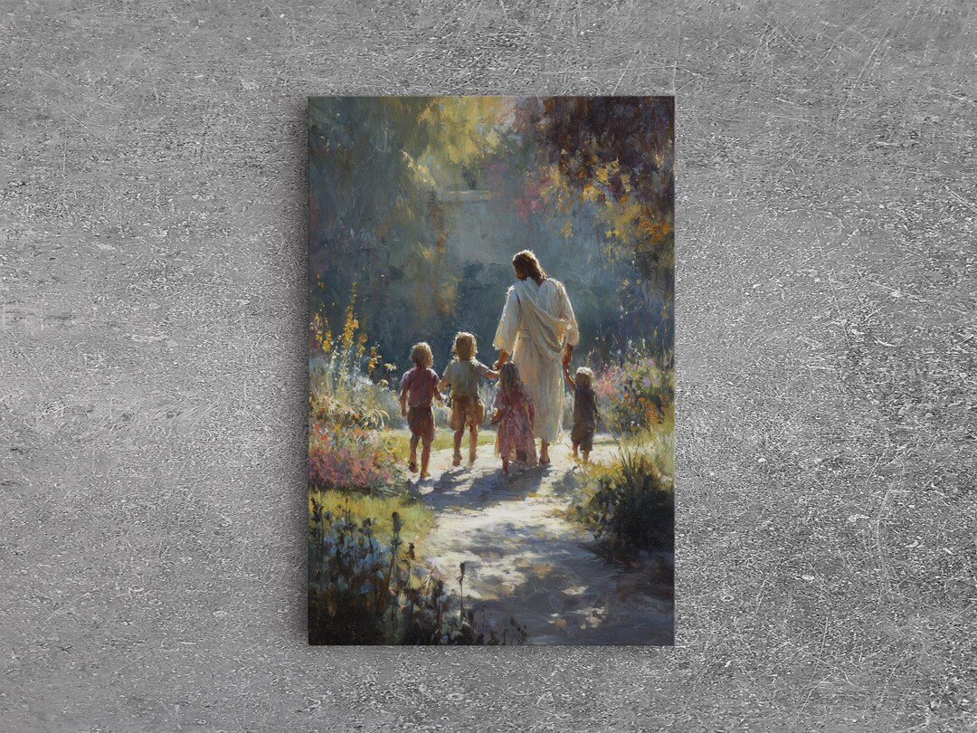 Garden Path Grace - Framed Canvas Print - Christian Wall Art - Jesus ...