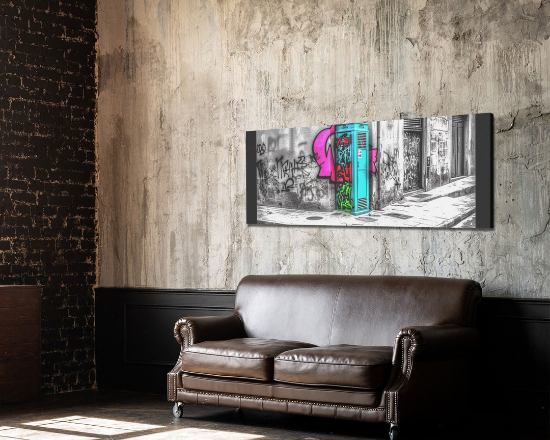 Graffiti Steet Wall Art Dystopian Wall Print Color Pop - Etsy