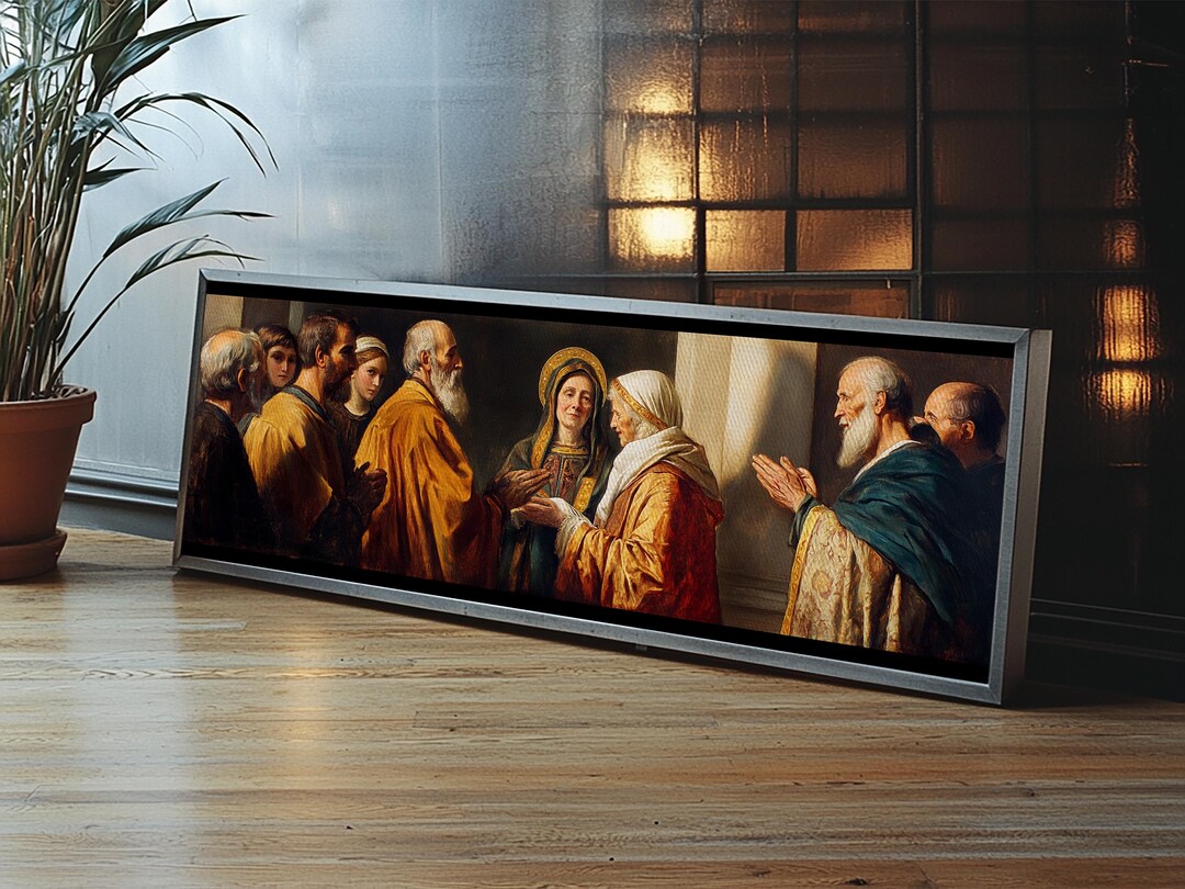 Presentation of the Lord Candlemas Scene Framed Canvas Print ...