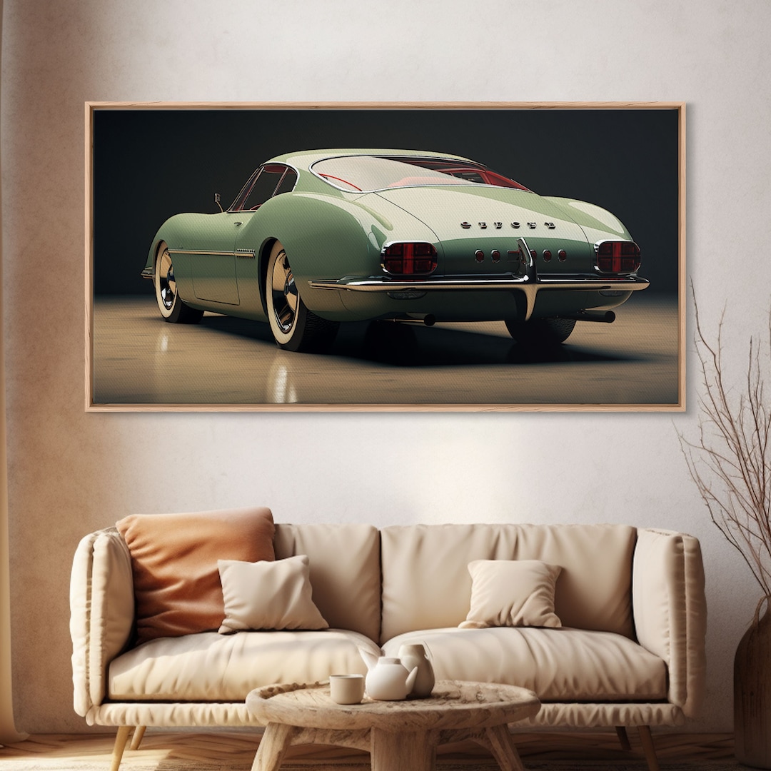 Classic Car Wall Art, Car Art, Automotive Art, Panoramic Art, Wall Art ...