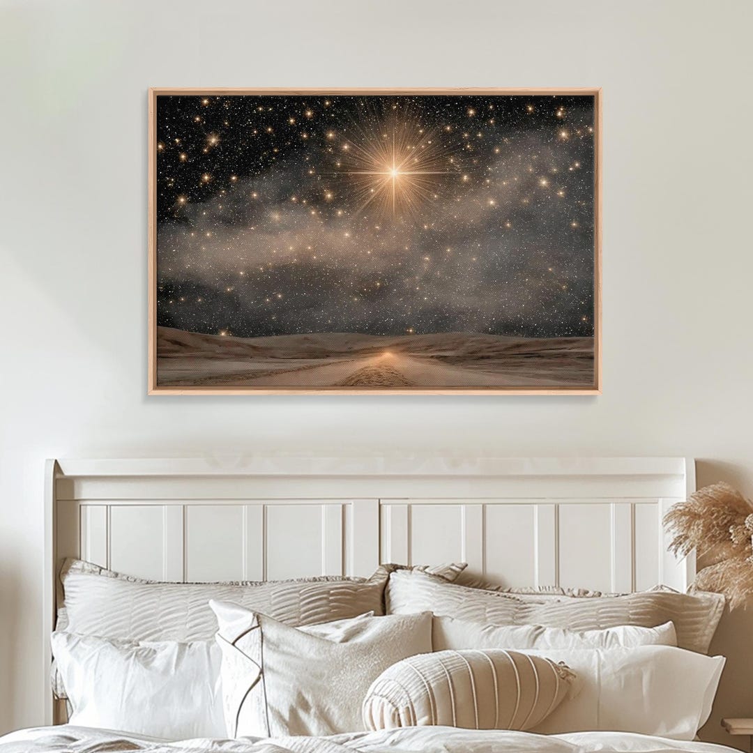 The Guiding Star - Framed Canvas Print - Christian Wall Art - Christian ...