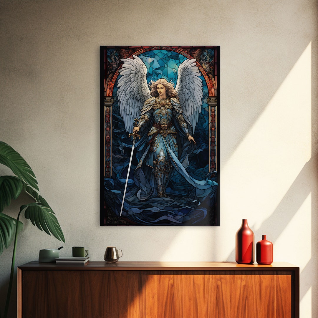 Angel, Angel Warrior, Fantasy Art, Canvas Print, Wall Hanging, Portrait ...