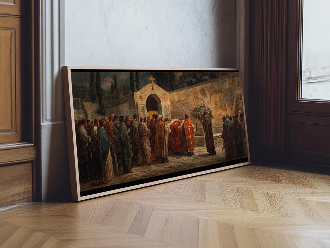 Epitaphios Entombment Procession Romanticism Style Framed Canvas Print ...