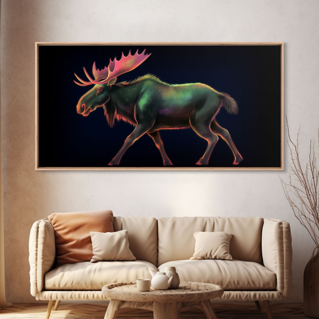 Abstract Moose Wall Art, Animal Art Print, Nature, Minimalist Wall Art ...