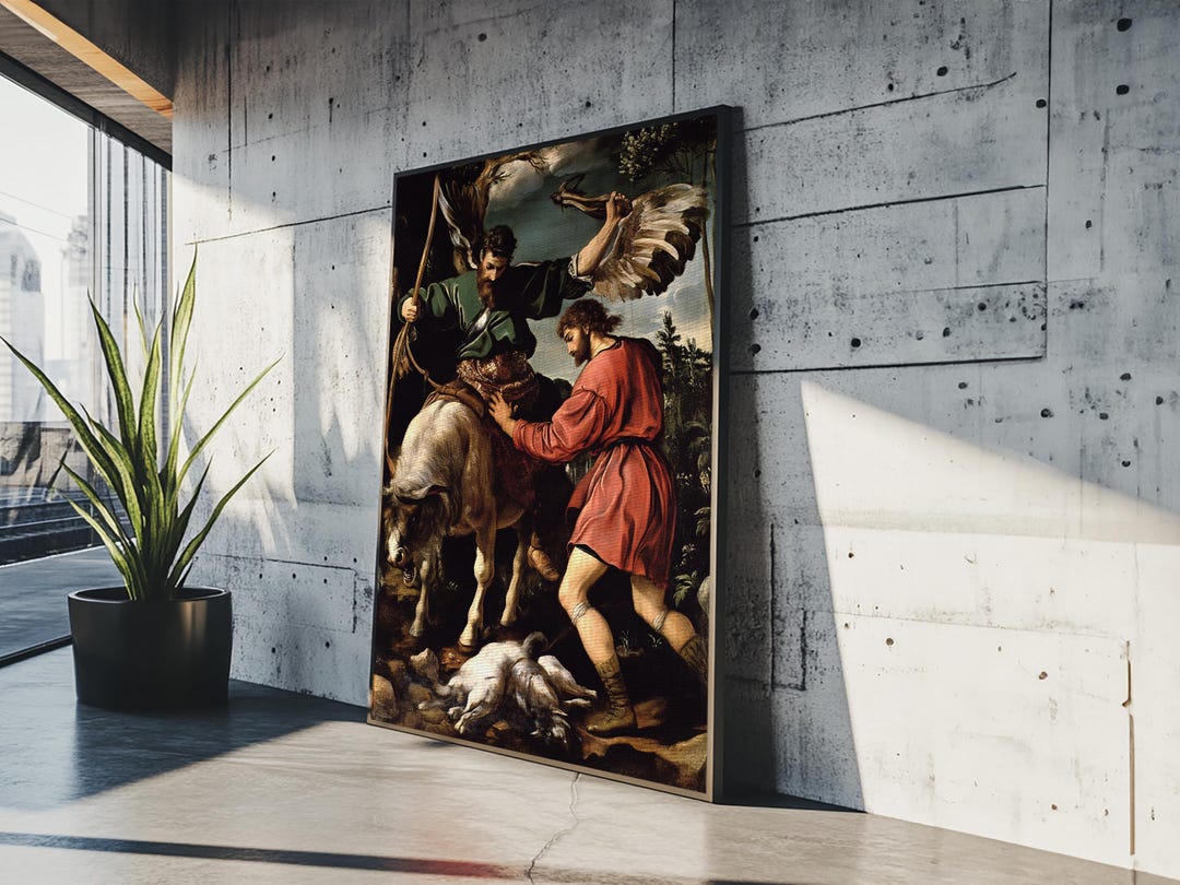 Sacrifice of Isaac by Abraham Framed Canvas Print - Renaissance ...