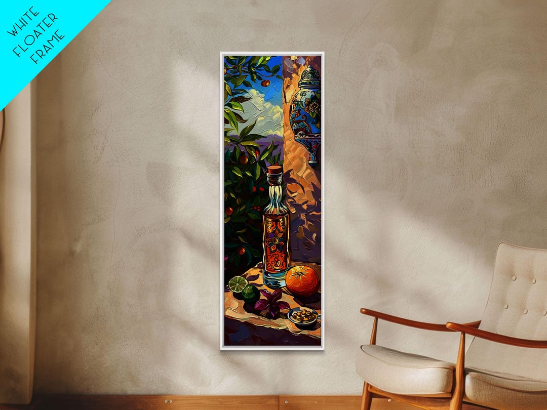 Mediterranean Still Life Canvas Art: Rustic Kitchen Olive Tree Painting ...