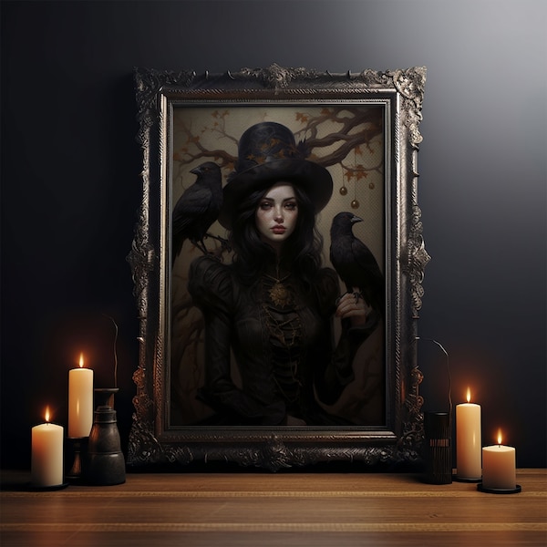 Witch Oil Painting - Etsy
