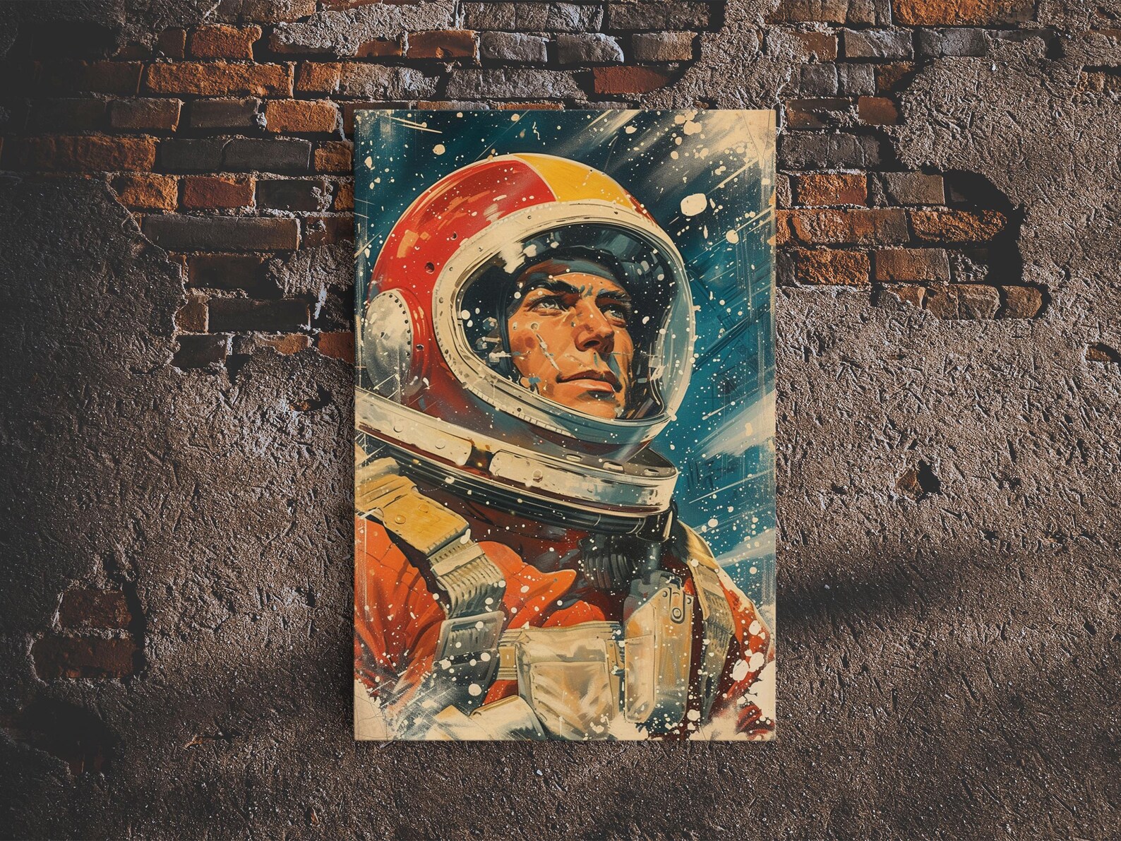 Retro Soviet Propaganda Space Age Poster Art, Framed and Printed Canvas ...