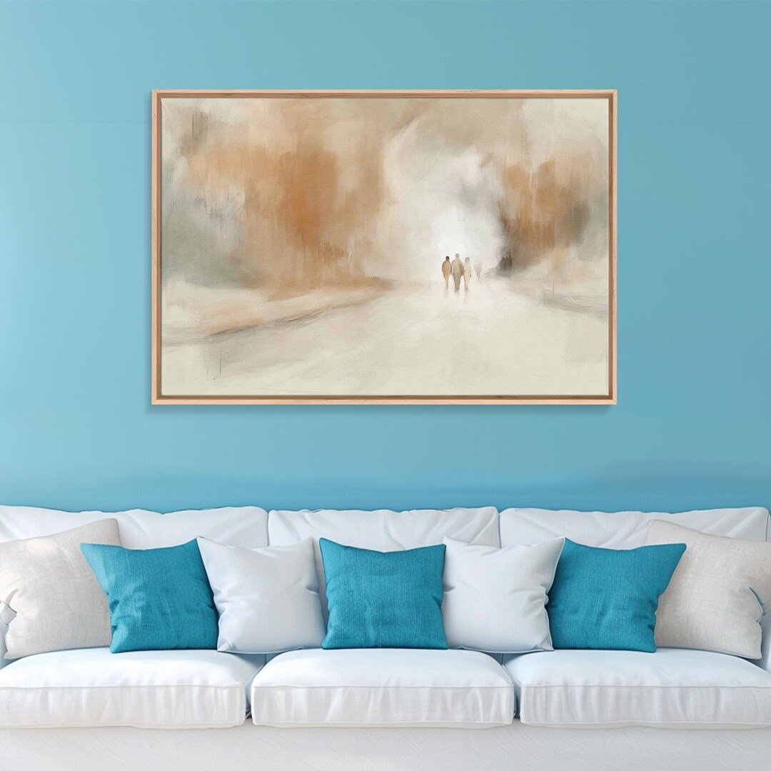 Mary's Gentle Vigil - Framed Canvas Print - Christian Christmas Art ...