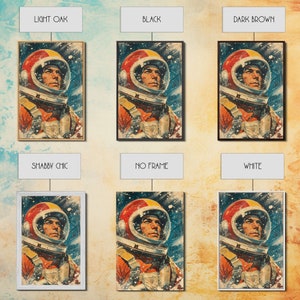 Retro Soviet Propaganda Space Age Poster Art, Framed and Printed Canvas ...