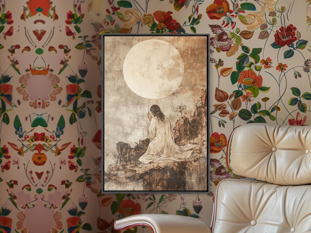 Josephs Dream Angelic Vision Framed Canvas Print | Peaceful Nihonga ...