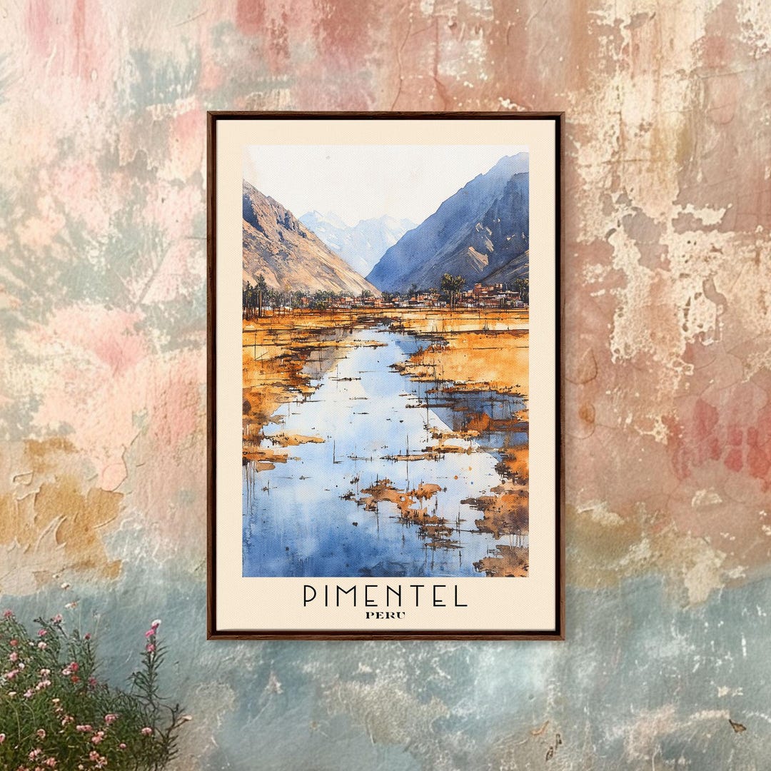 Pimentel, Peru Watercolor Print, Vacation Gift, Peru Wall Art, Vacation ...