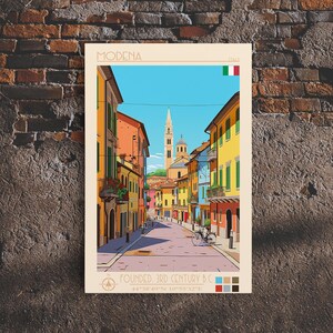 Modena Italy Travel Poster: Vintage Pop Art Framed Canvas Print - Etsy