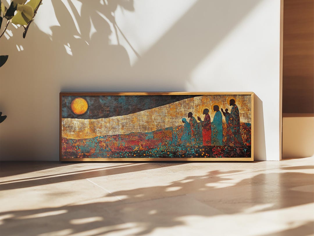 Adoration of the Magi Epiphany Scene | Modern Abstract Christian Art ...