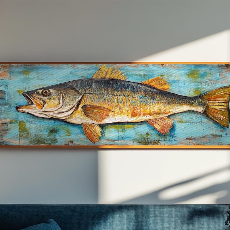 Blue Fish Wall Art - Etsy