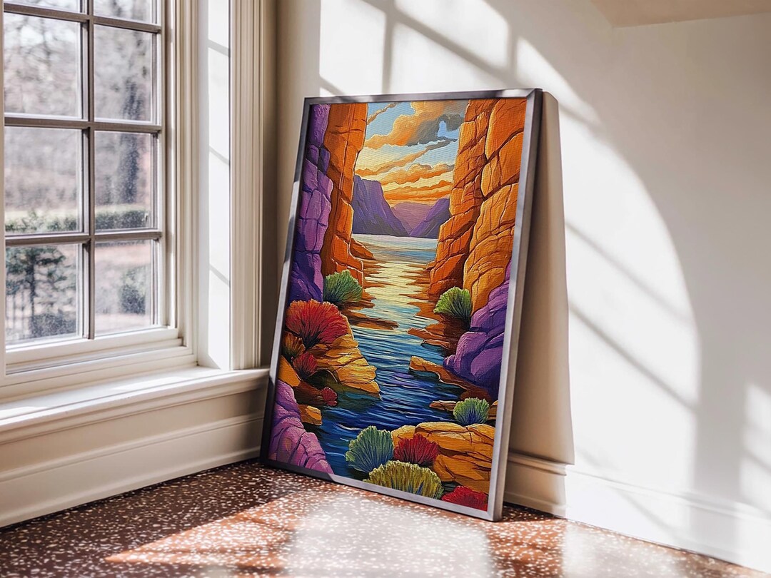 Canyon River Sunset Canvas Print: Southwest Nature Wall Art - Etsy