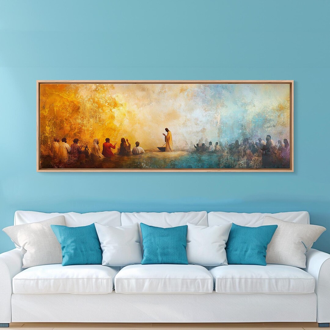 The Baptism of the Lord Epiphany Celebration Framed Canvas Print ...