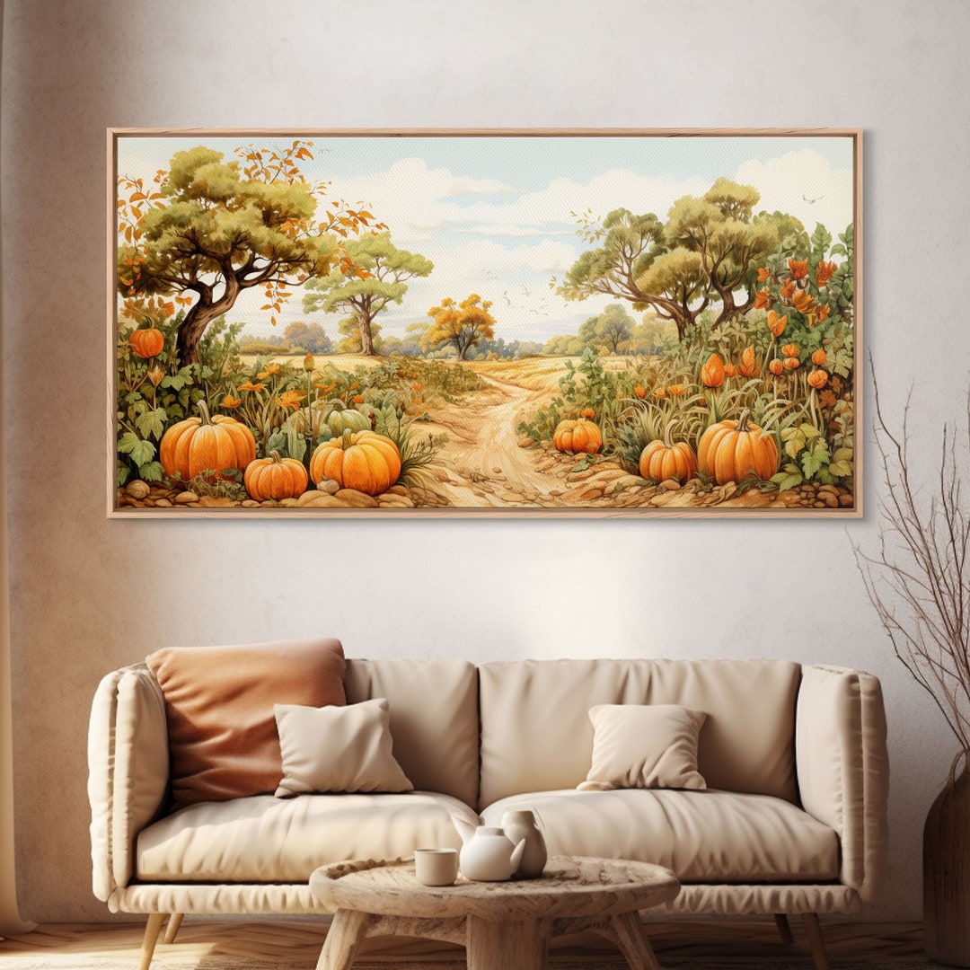 Fall Wall Art Pumpkin Decor Nature Wall Art Canvas Print - Etsy