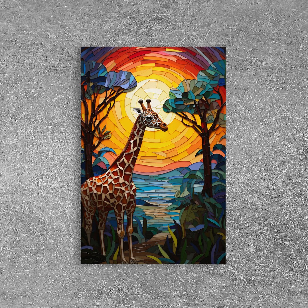 Giraffe Decor, Nursery Wall Decor, Canvas Print, Wall Hanging, Portrait ...